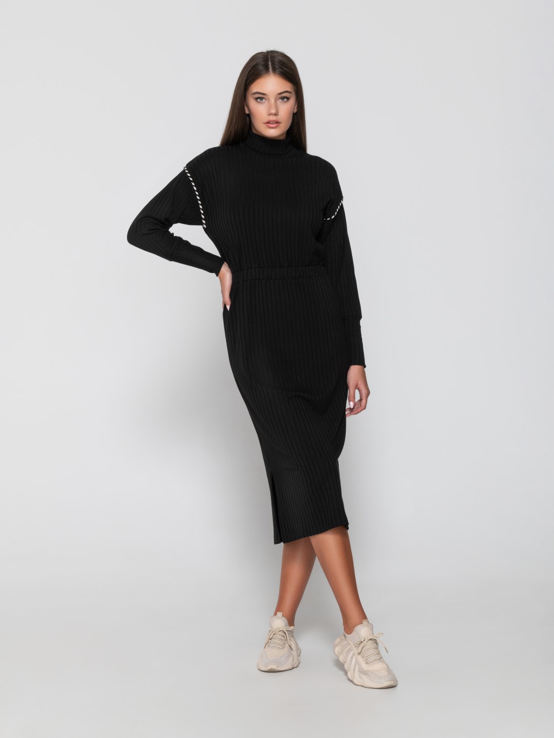 Elevated μακρύ φόρεμα με ψηλό λαιμό - Luna Splendida